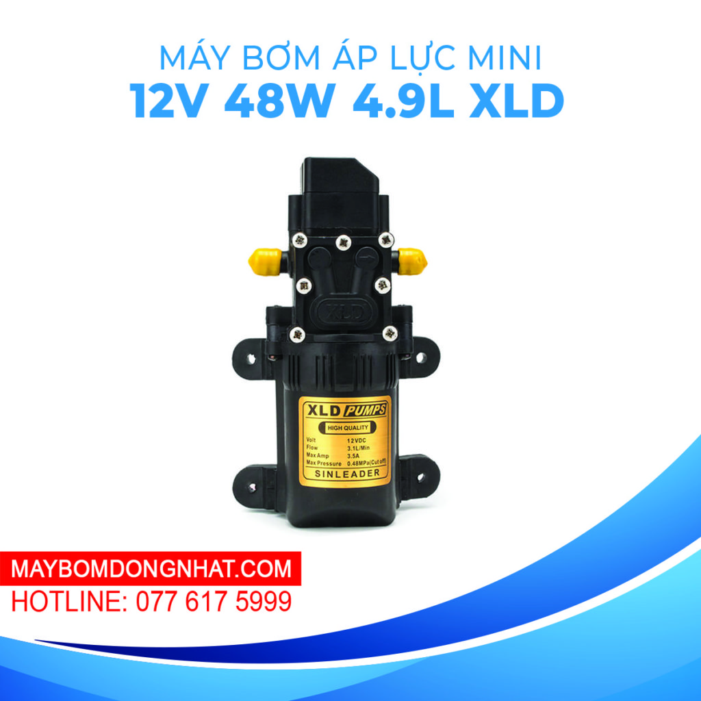 Máy Bơm Mini Áp Lực 12V 48W 4.9L Uy Tín Chất Lượng Tại TP HCM
